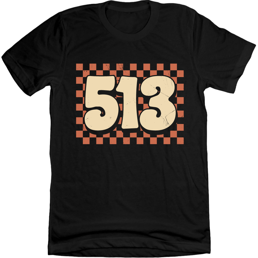513 Checkerboard Tee | Cincinnati 513 Day Apparel | Cincy Shirts