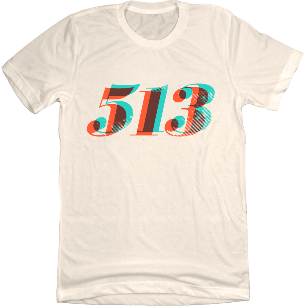 513 3D Text Tee | Cincinnati 513 Day Apparel | Cincy Shirts