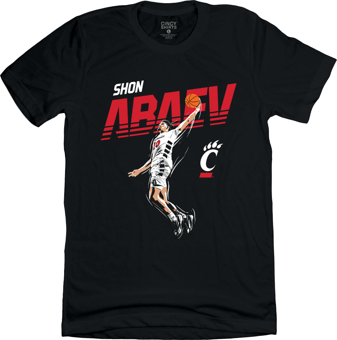 Shon Abaev Slam Dunk NIL Tee | Cincinnati Basketball Apparel | Cincy Shirts