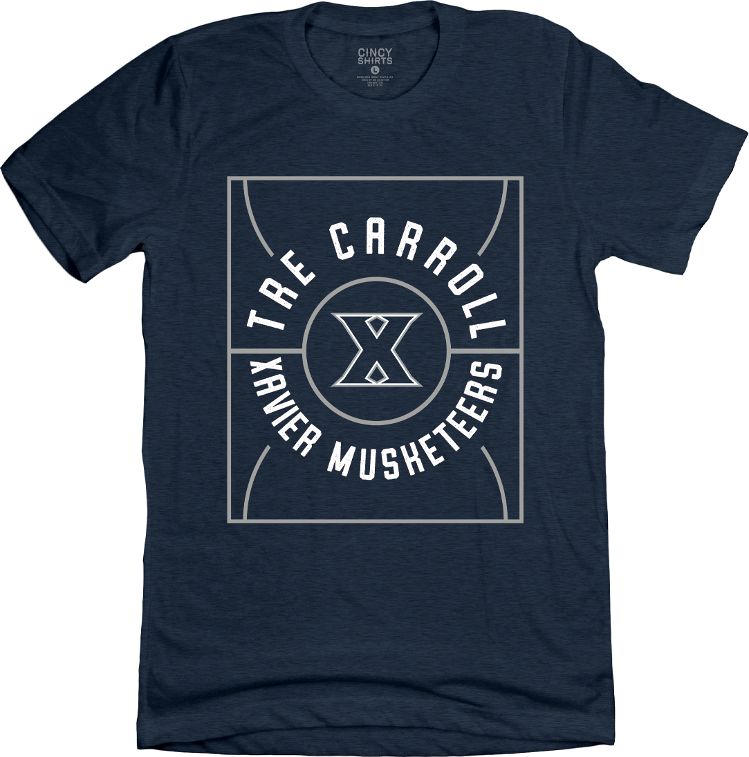 Tre Carroll Full Court NIL Tee |Xavier Basketball Apparel | Cincy Shirts