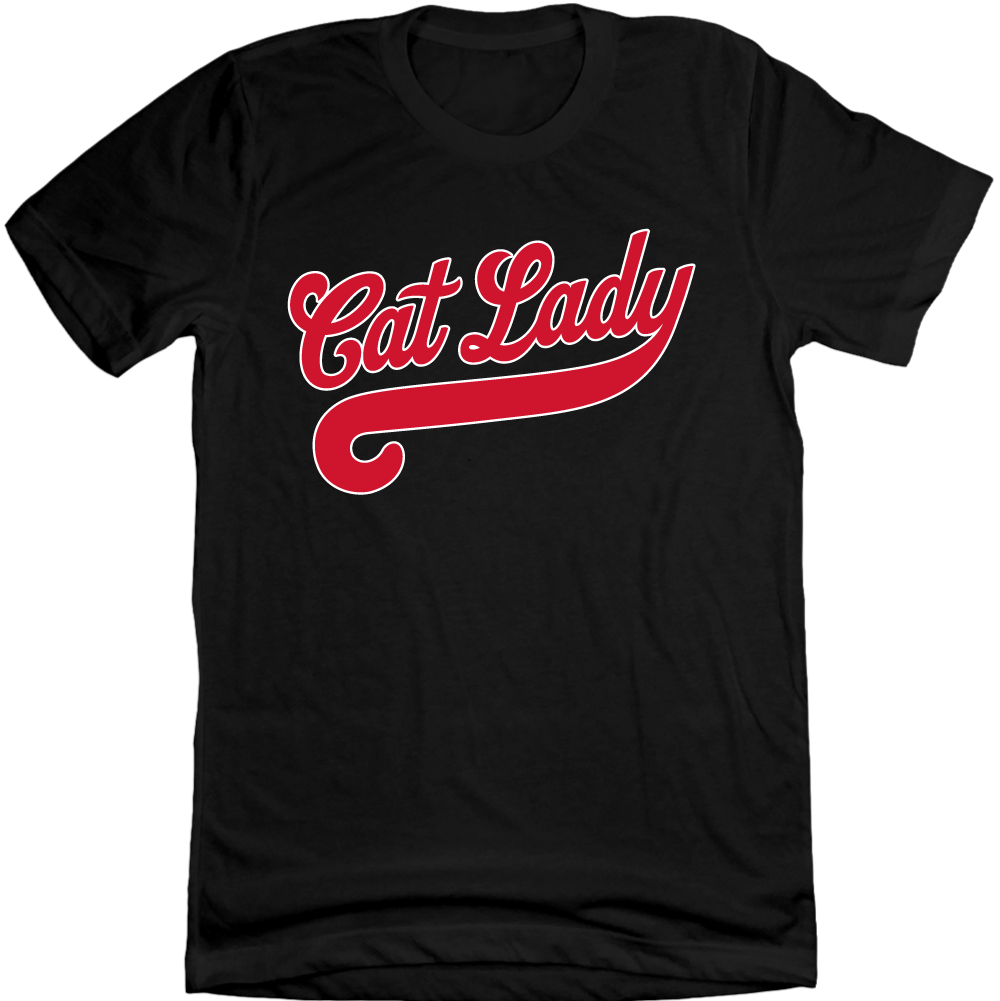 Cat Lady Script Red | Sports Apparel | Cincy Shirts