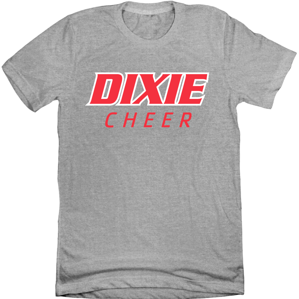 Dixie Cheer Red Slanted Block | Dixie Heights HS Apparel | Cincy Shirts