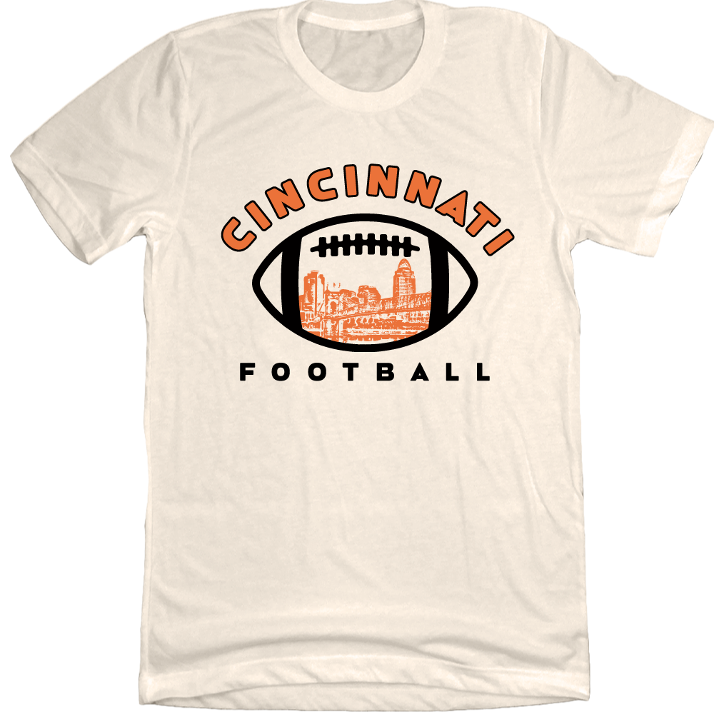 Cincinnati Football Skyline Tee | Queen City Apparel | Cincy Shirts