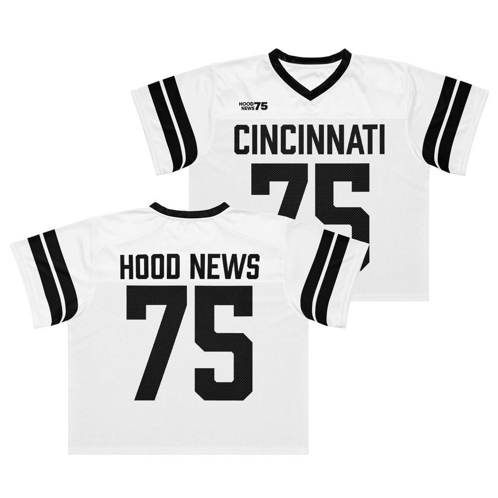 Hood News 75 Boxy football jersey