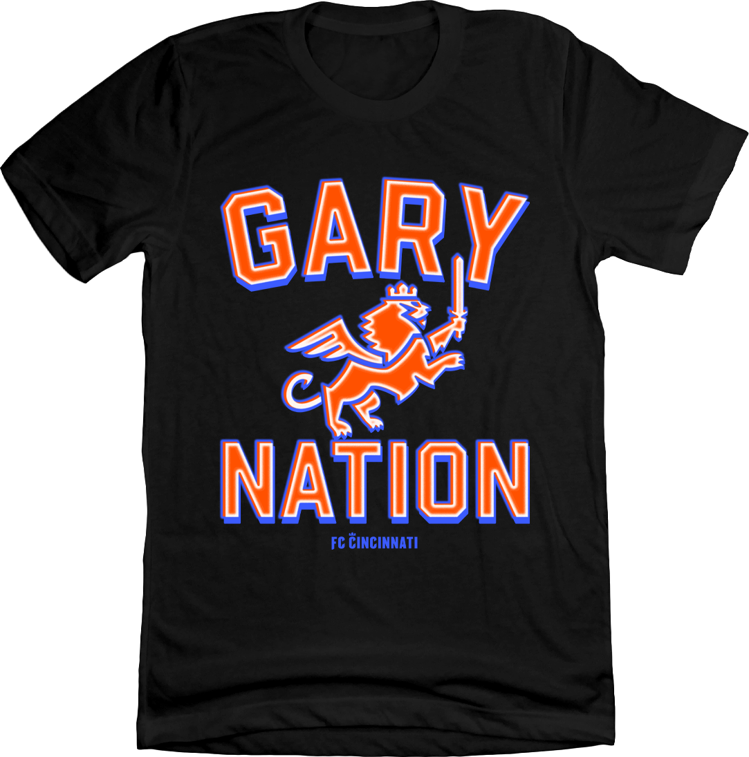 FC Cincinnati Gary Nation on Black | Official MLS Apparel | Cincy Shirts