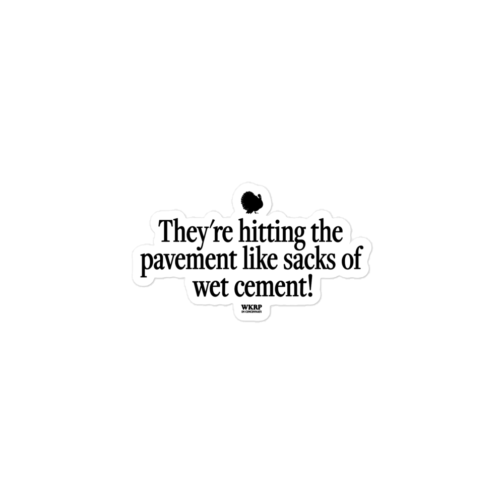 WKRP in Cincinnati Turkey Drop Quote Sticker | Cincy Shirts