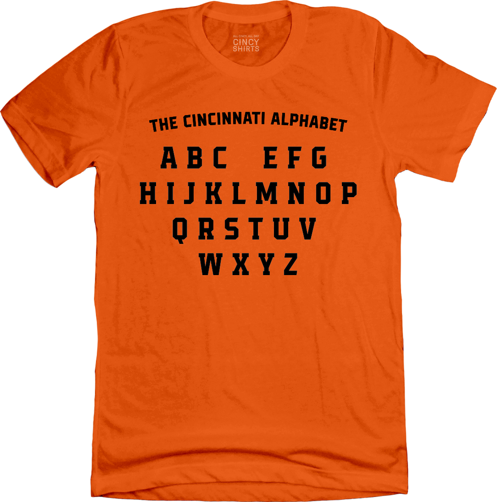The Cincinnati Alphabet | Cincy Shirts