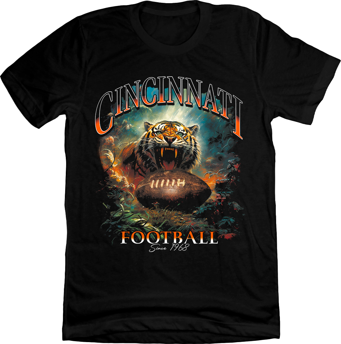 Painted Tiger 68 - Comfort Colors | Cincinnati Football | Cincy Shirts