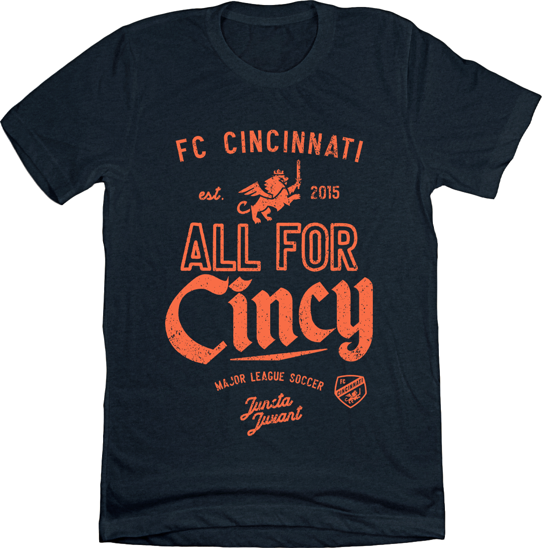 FC Cincinnati: All for Cincy Large Script Orange Ink | Official MLS ...