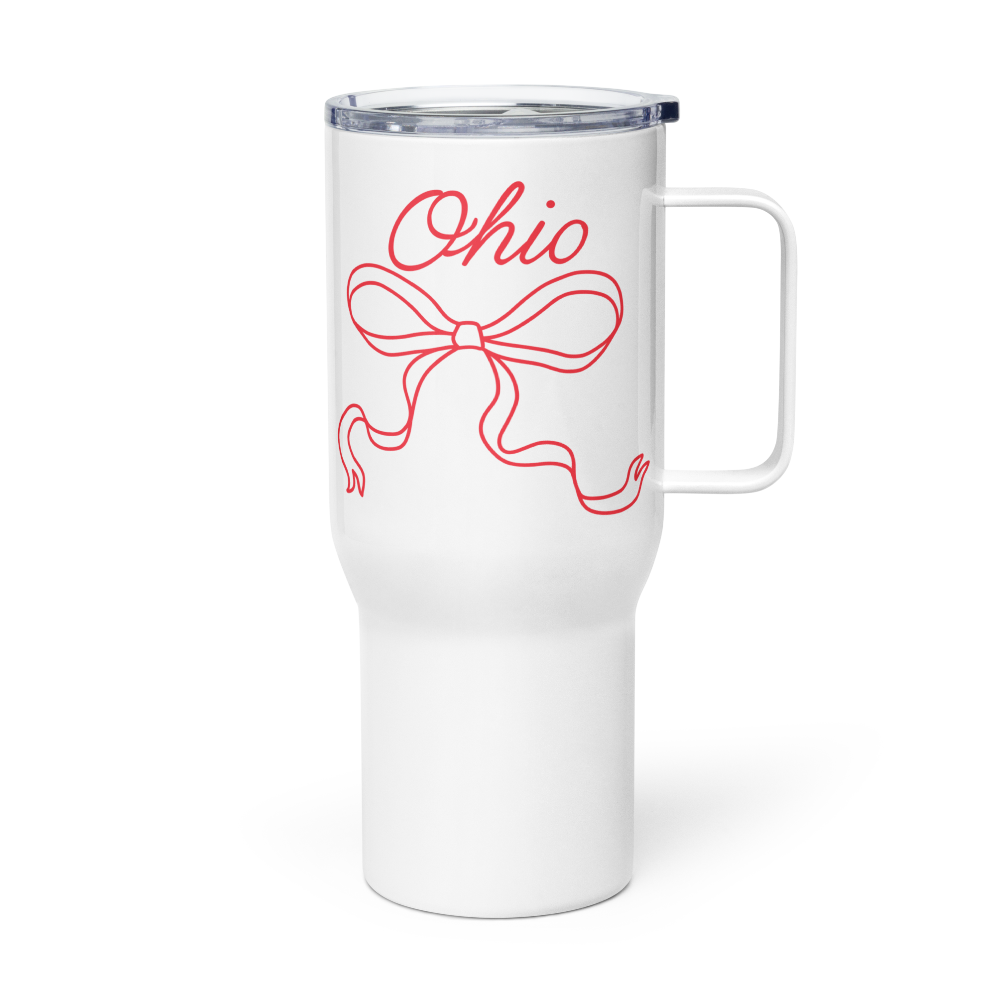 Ohio Bow Travel Mug with Handle