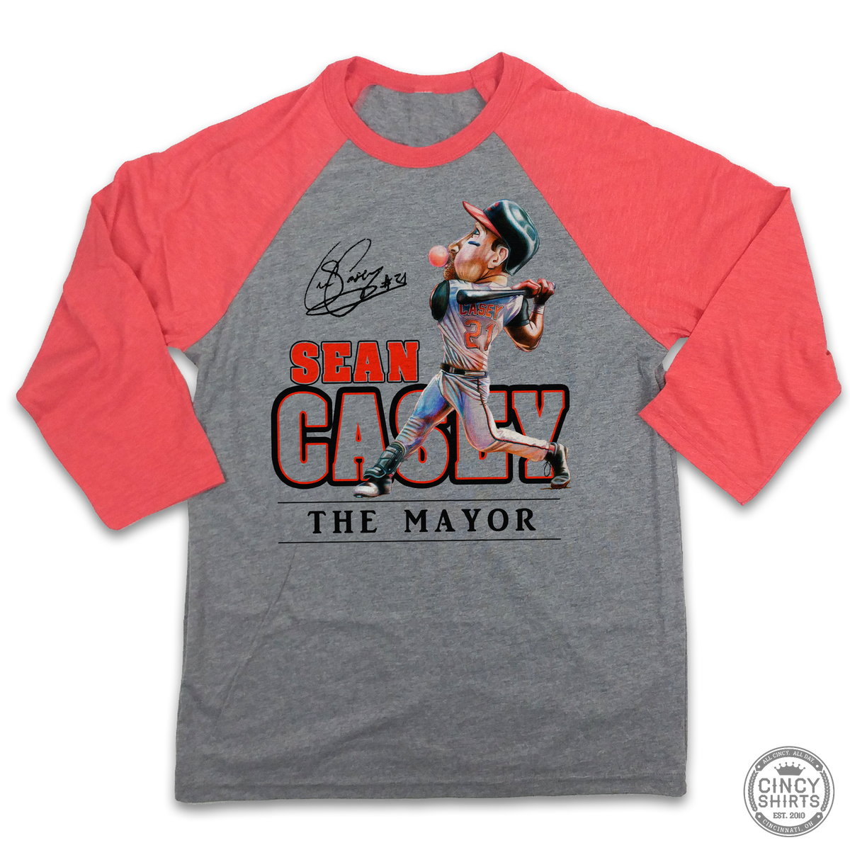 Sean Casey Caricature | Cincinnati Baseball | Cincy Shirts