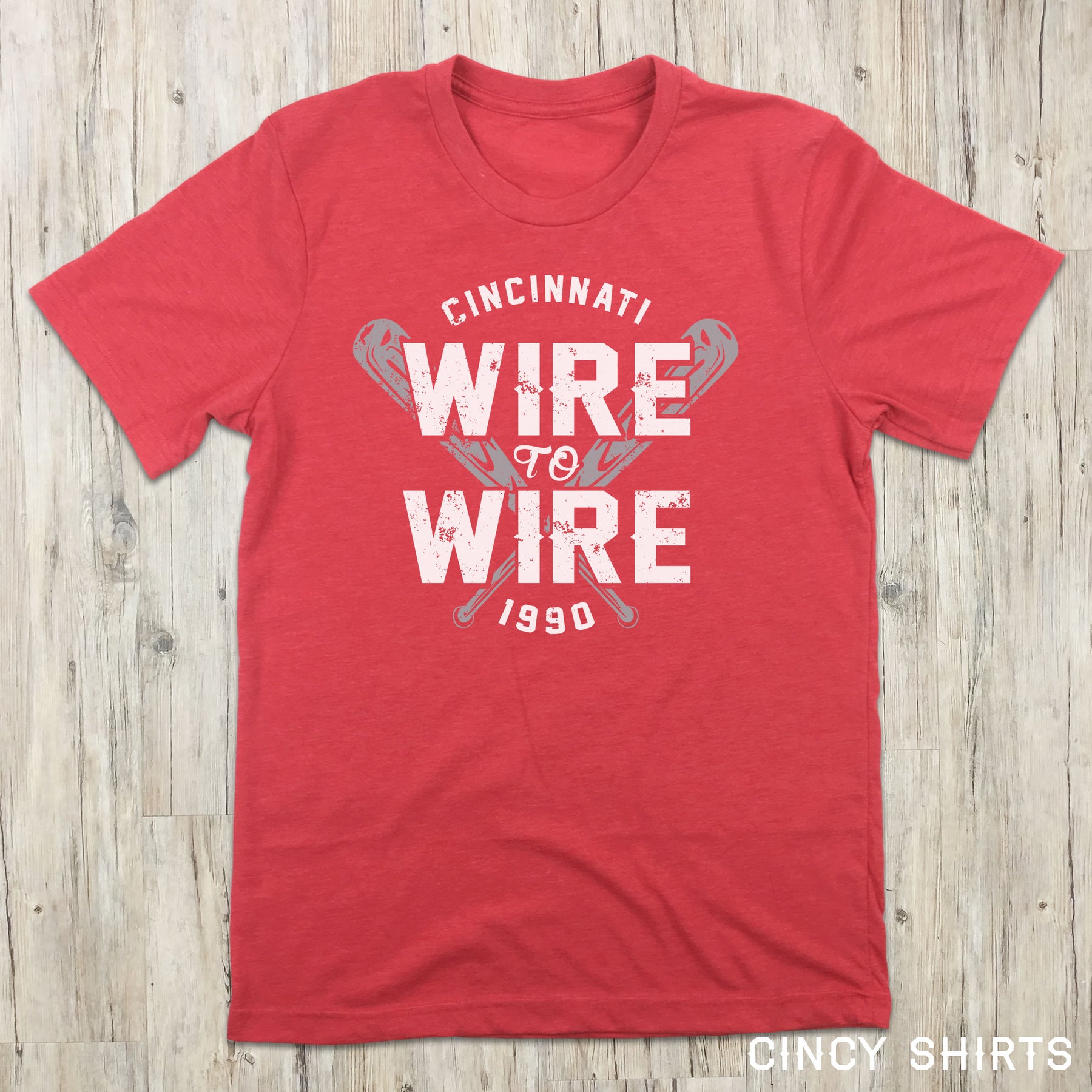 Wire To Wire T-Shirt | Cincinnati Baseball Apparel | Cincy Shirts