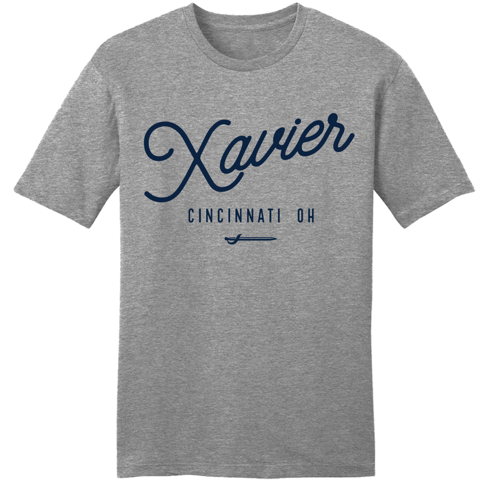 Xavier Script and Sword | Collegiate Apparel | Cincy Shirts