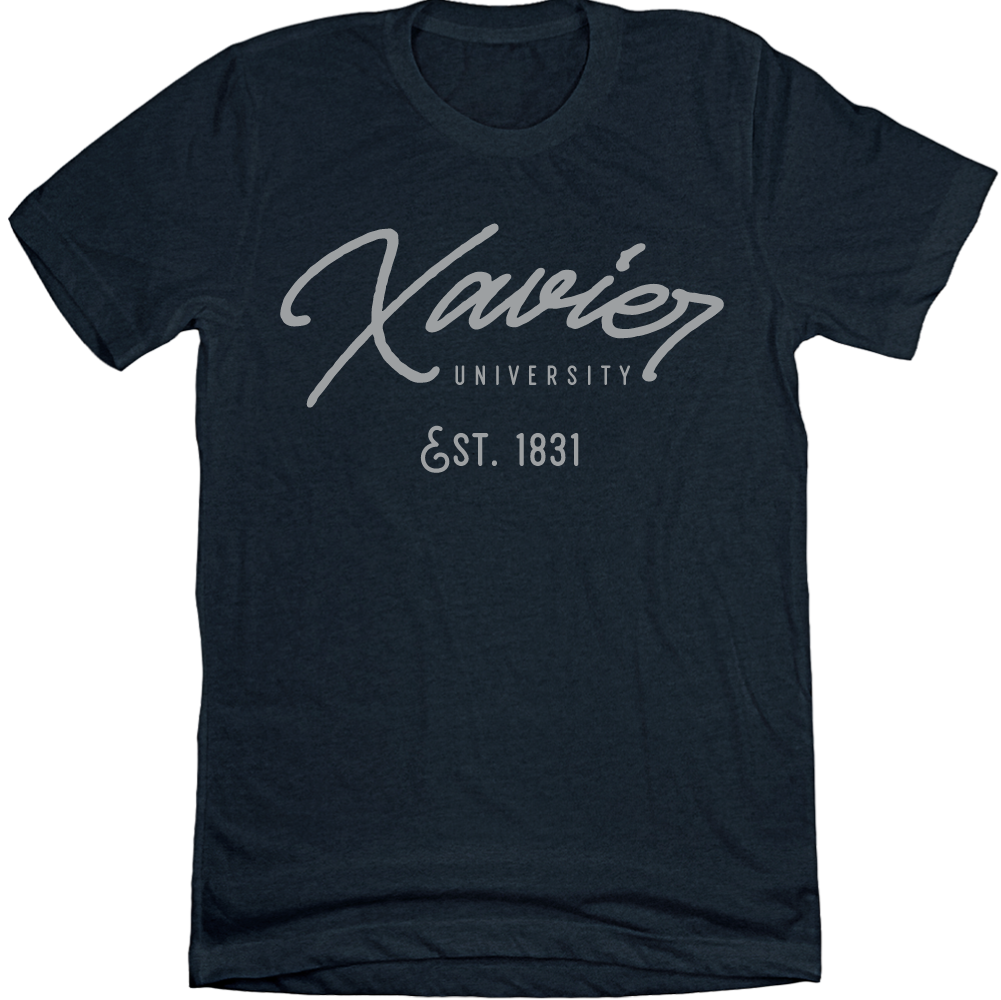 Xavier University Script Logo | Xavier University Apparel | Cincy Shirts