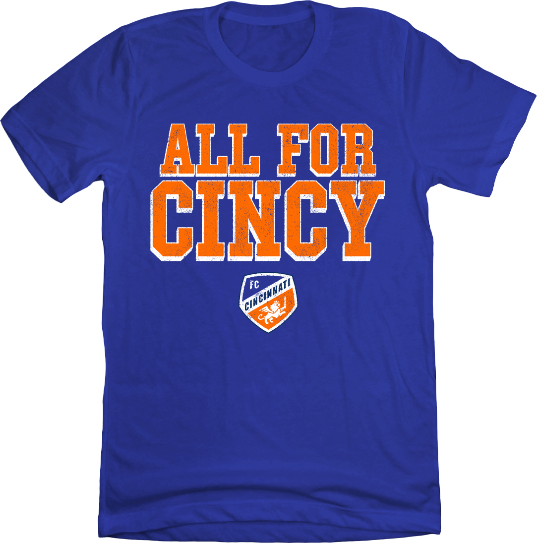 FC Cincinnati All for Cincy Block Letters | FC Cincinnati | Cincy Shirts
